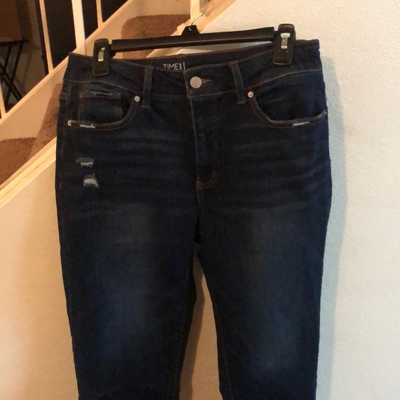 Time and Tru | Jeans | Time And Tru Dark Ripped Jeans High Rise | Poshmark